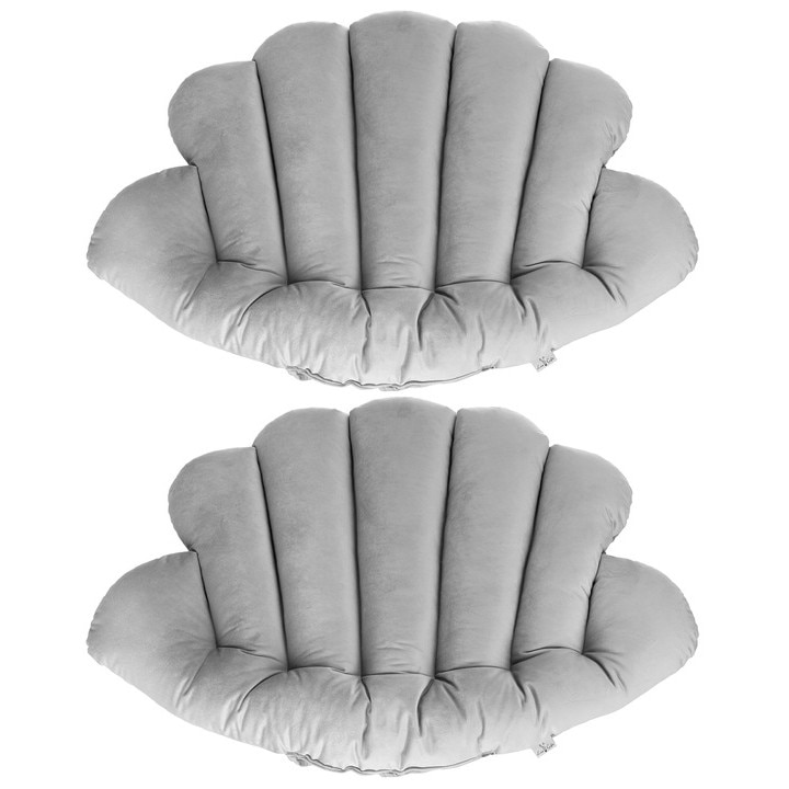 Zola Swing Párna, Bársony és poliészter, Shell modell, 80 x 55 cm ...
