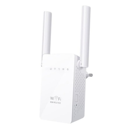 Mini Router fara fir 300 Mbps, Wifi, Dubla antena, Alb - eMAG.ro