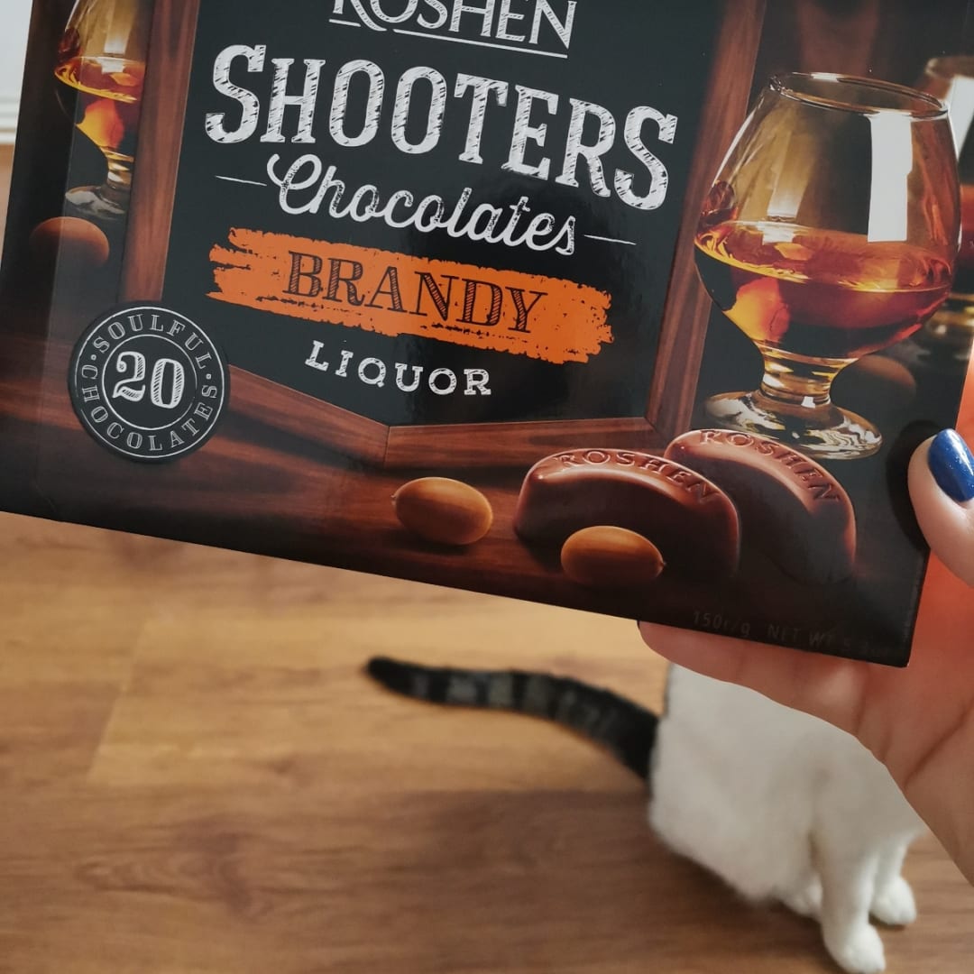 Шоколадово пралине Roshen Shooters Бренди крем, С ракия, 150 гр. - eMAG.bg