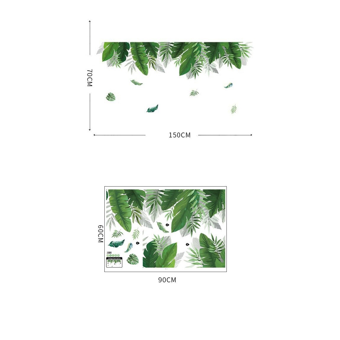 Sticker Autocolant, Frunze Exotice Decorative, Verde, Original Deals ...