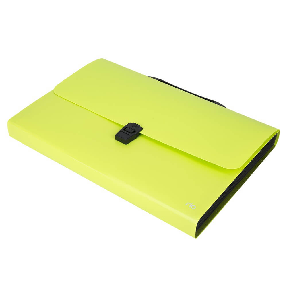 Servieta din Plastic cu Maner A4 Deli, 13 Compartimente, 600 Microni ...