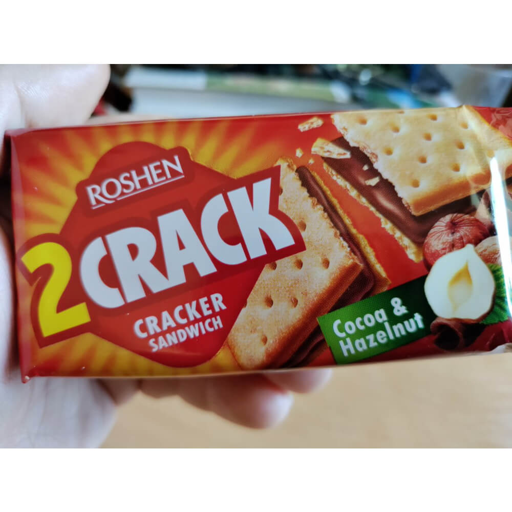 Keksz csokoládé-mogyorós töltelékkel, Roshen 2 Crack, 235 g - eMAG.hu