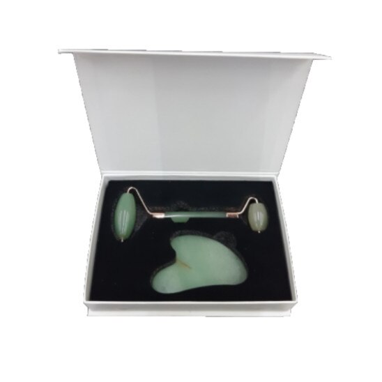 Set Dispozitive pentru Masaj, Rola si Piatra Gua Sha, Aventurin - eMAG.ro