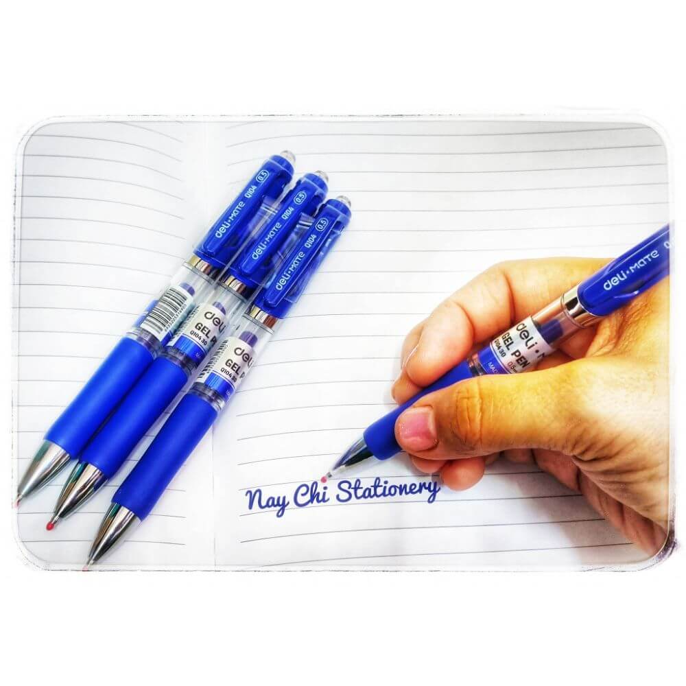 Gel Pen Deli Mate mechanizmussal, 0,5 mm, kék - eMAG.hu