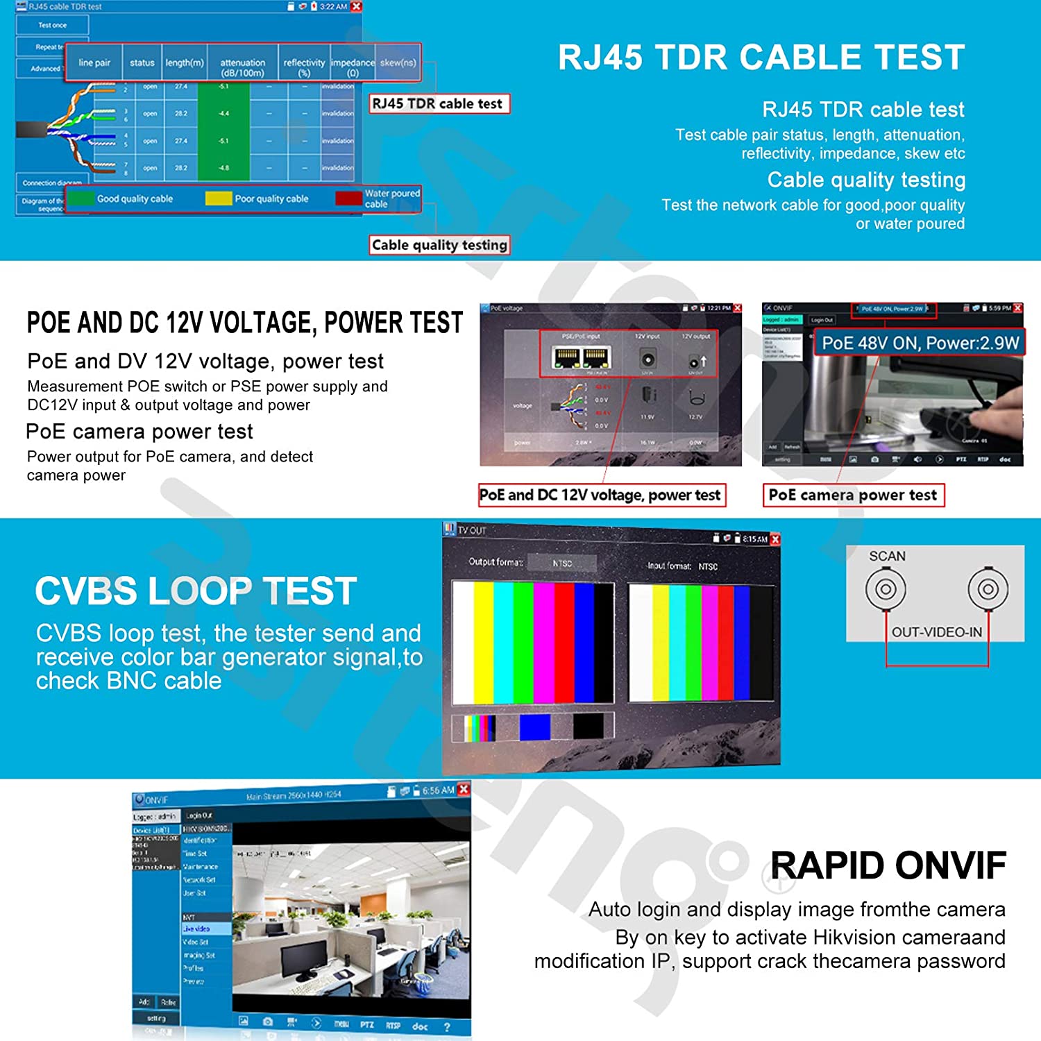 Tester CCTV Android IPC 9800 ADH PLUS - eMAG.ro