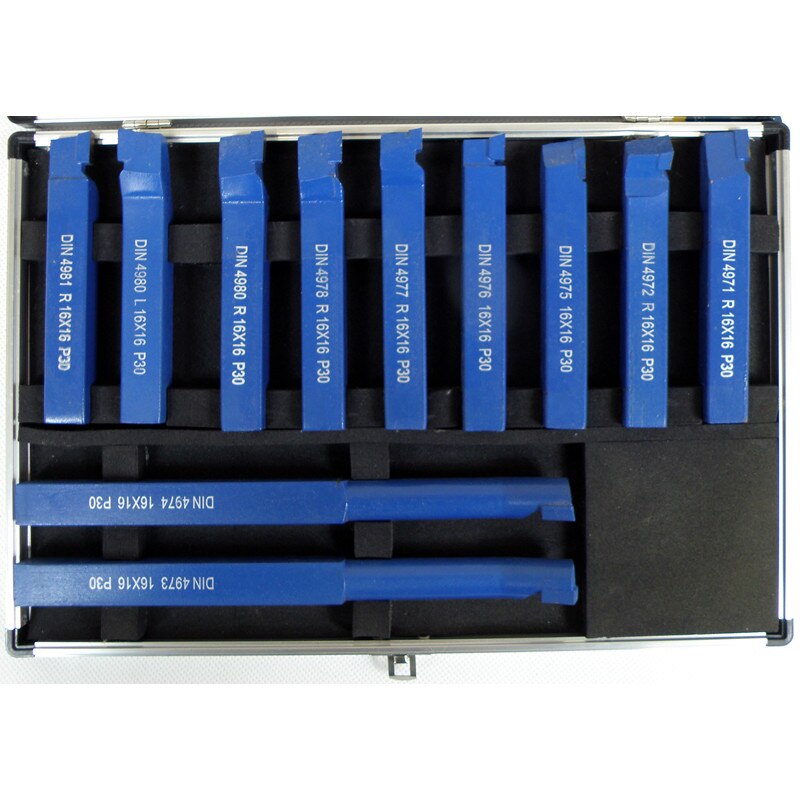 Set 11 cutite de strung 16 mm cu placute P30, brazate, sudate - eMAG.ro