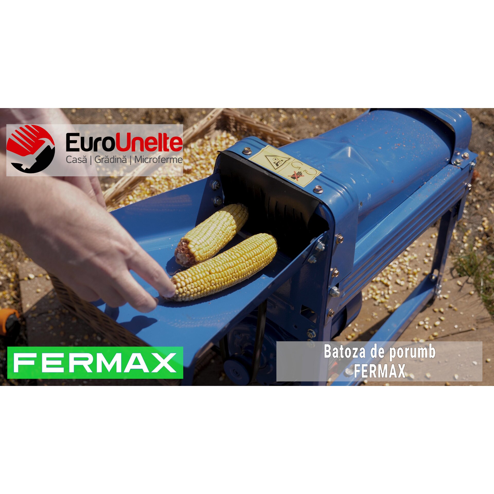 Batoza de porumb profesionla FERMAX, 2000 kg/h, motor 1500W, bobinaj ...