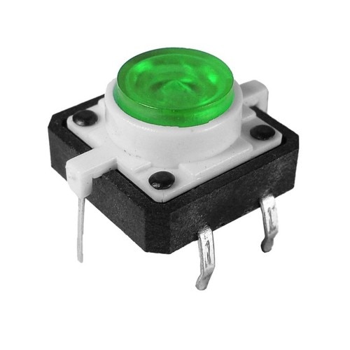 Intrerupator cu led, fara retinere, 11x15x12mm, verde, 168376 - eMAG.ro