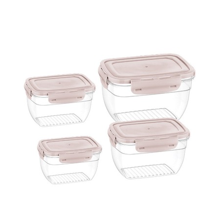 Комплект дълбоки кутии за храна BAGER, Cook & Lock, Цветен капак с ...
