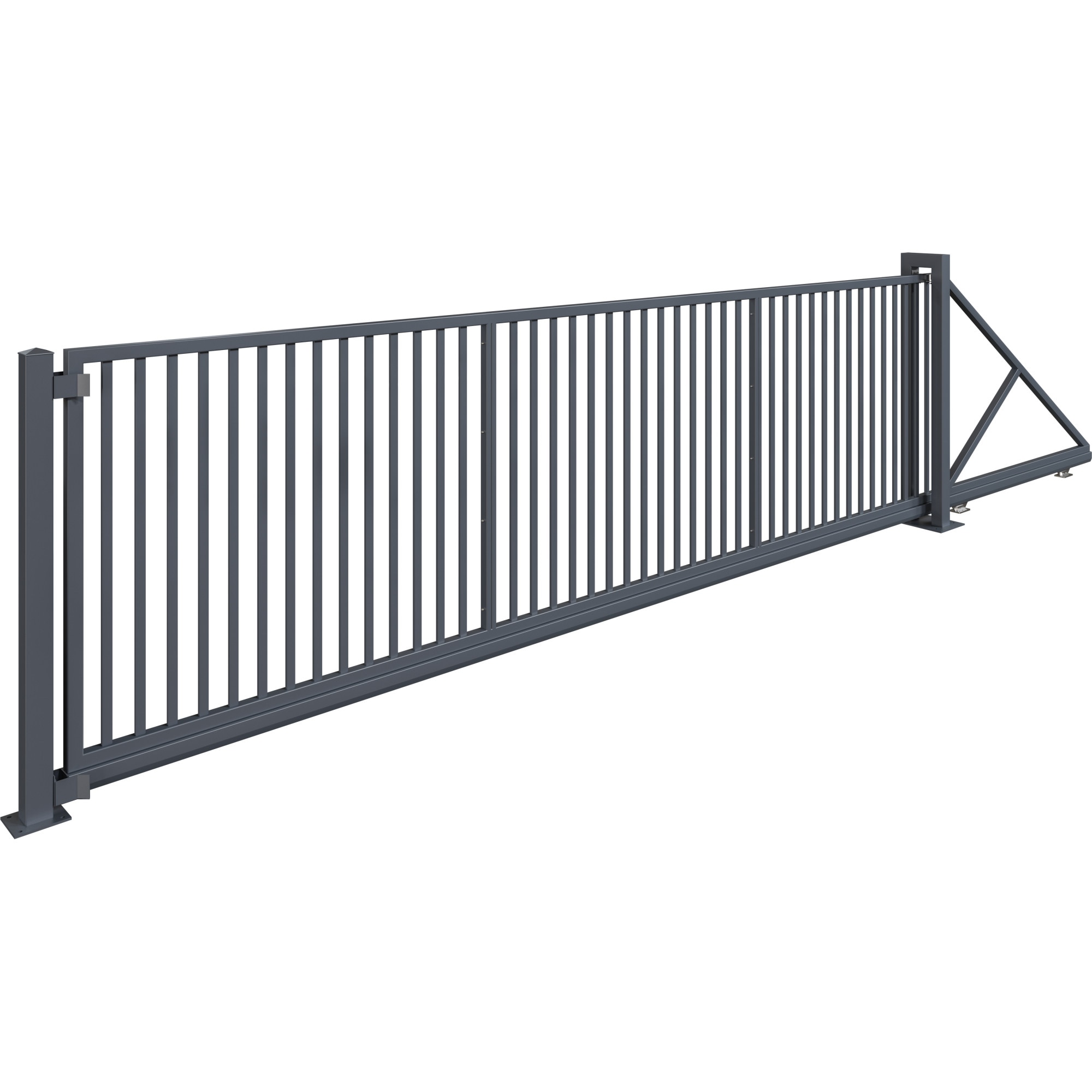 Poarta autoportanta, Todome, model 4, gri antracit, 600 cm x 180 cm ...