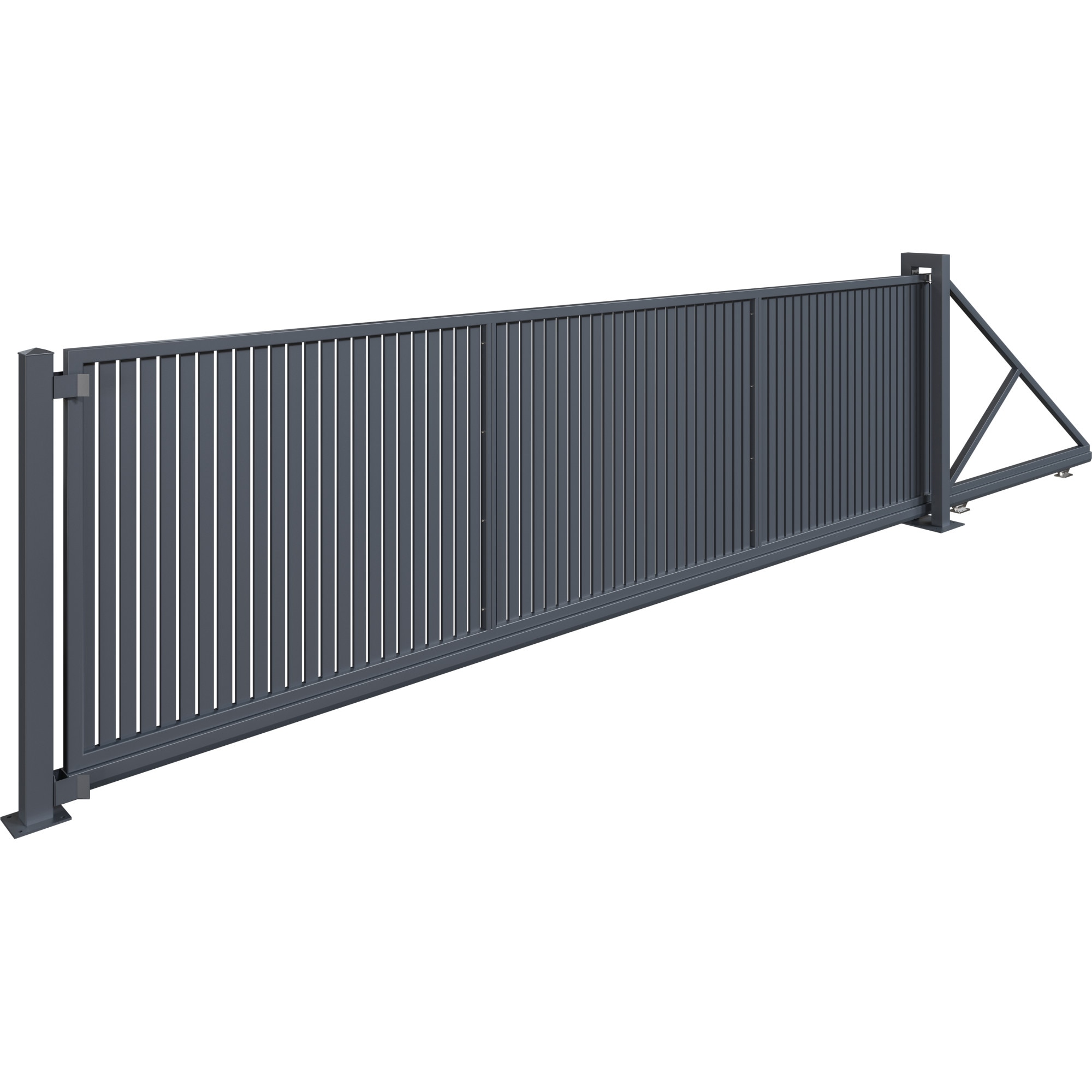 Poarta autoportanta, Todome, model 6, gri antracit, 600 cm x 180 cm ...