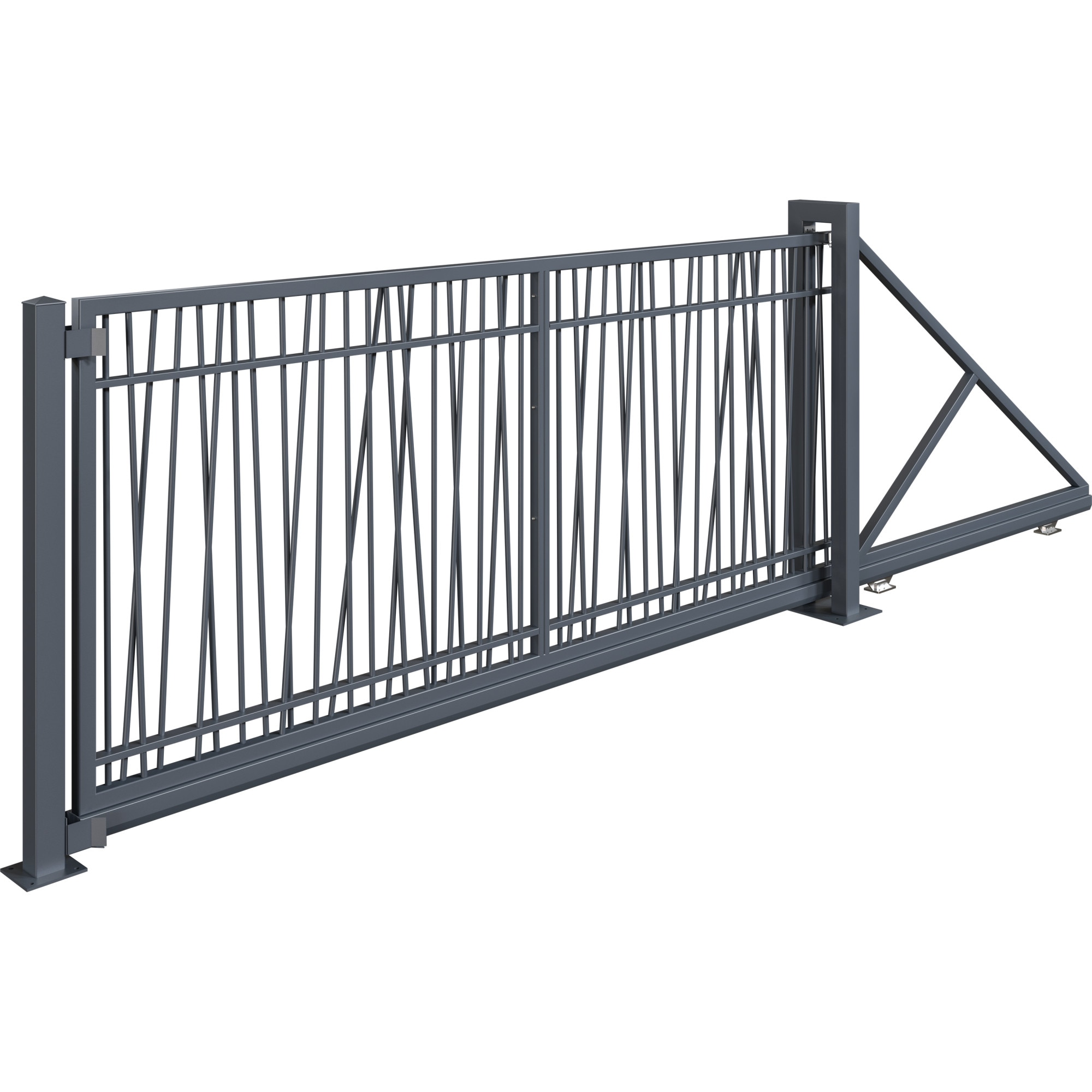 Poarta autoportanta, Todome, model 13, gri antracit, 400 cm x 180 cm ...