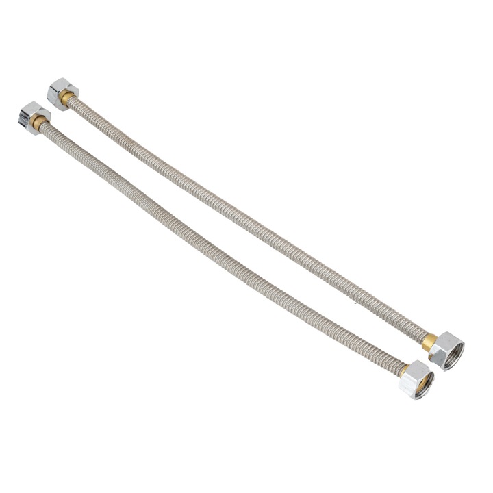 Set racorduri flexibile inox, 40cm, G1/2 1/2 - eMAG.ro