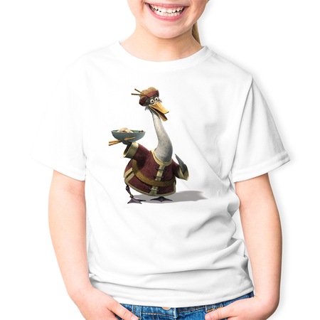 Тениска Детска Kung Fu Panda Chef Bucatar Desene Animate, Бял, Размер ...