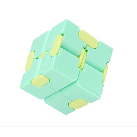 Cub antistres, Fidget Toy, Infinity Magic Cube, Verde/Galben, 4x4x4 cm ...