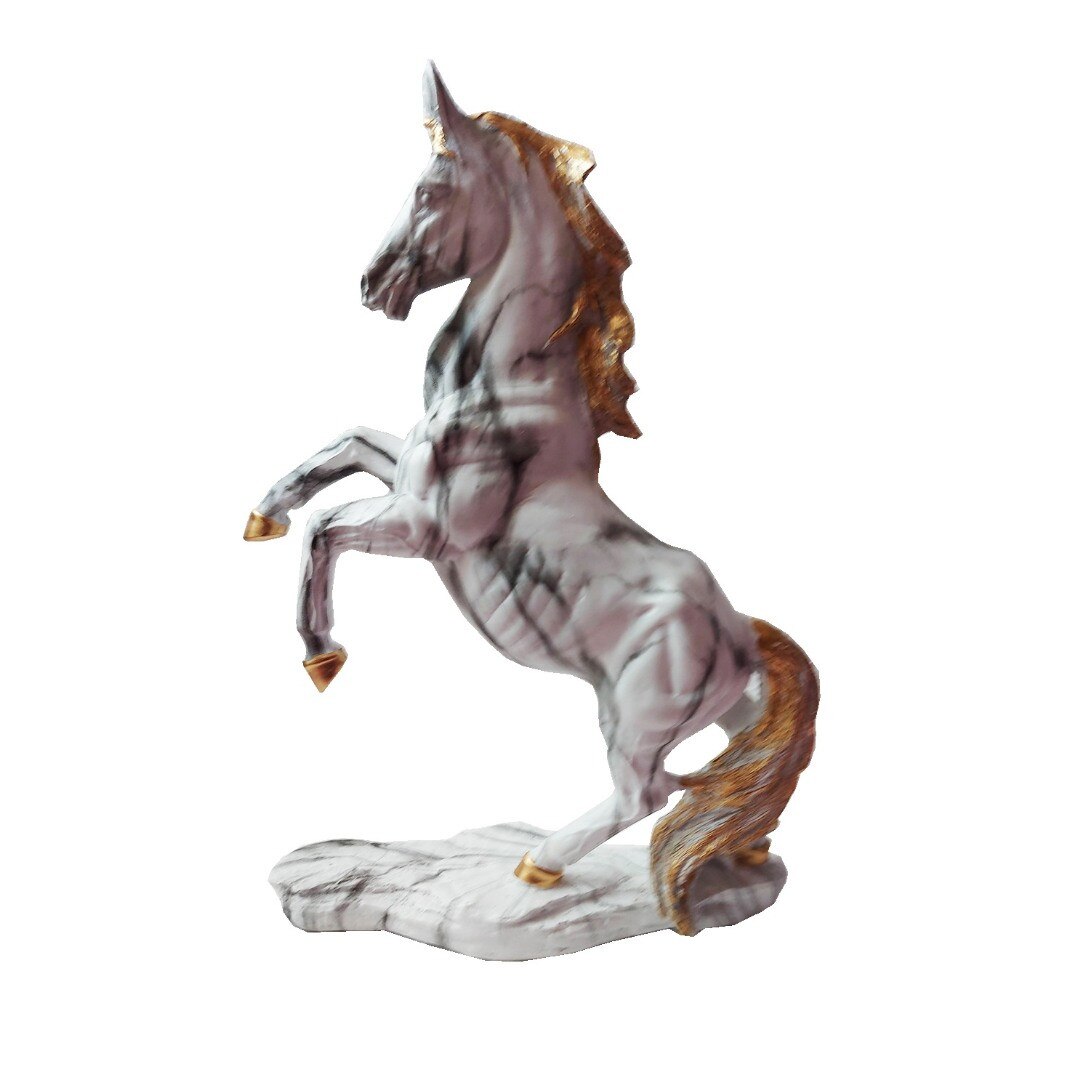 Statueta in forma de Cal, Alb, 35 cm, TZ543S - eMAG.ro