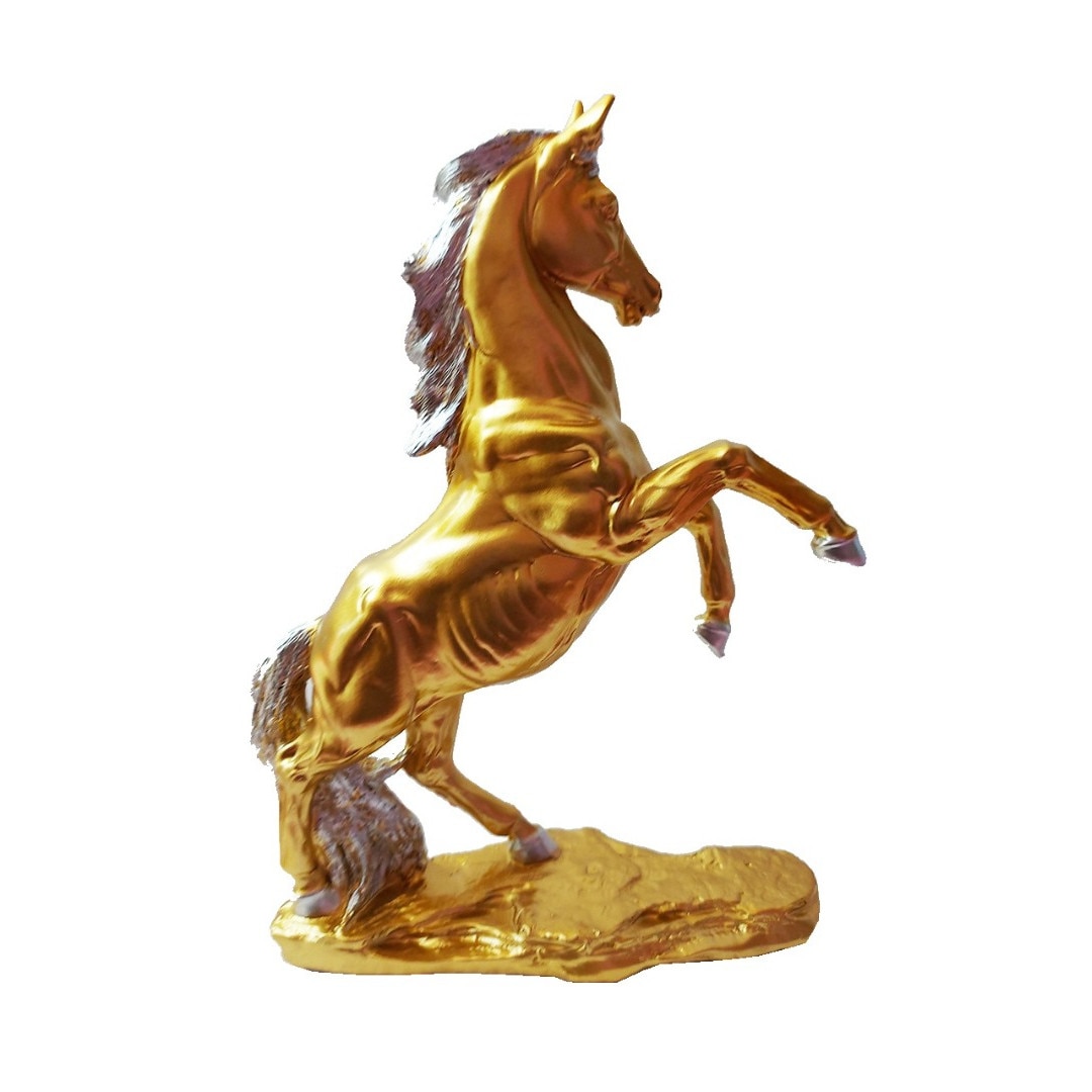 Statueta in forma de Cal, Auriu, 35 cm, TZ543A - eMAG.ro