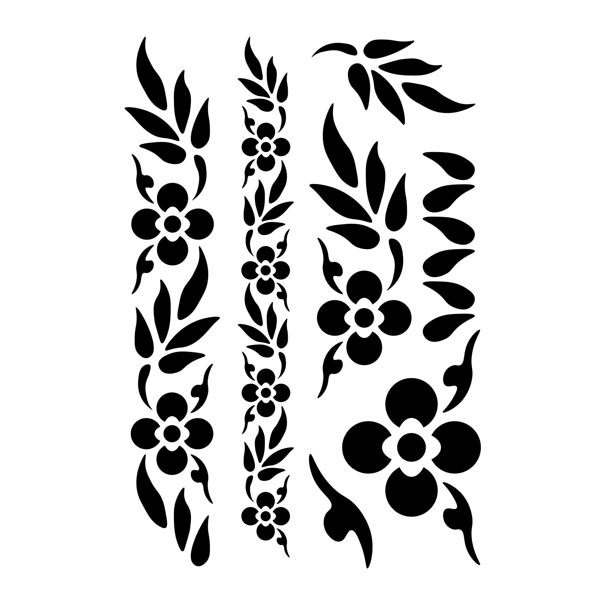 Sablon decorativ Flowery Band, A4, reutilizabil, plastic - eMAG.ro