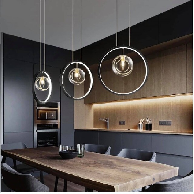 Pendul negru, modern, Unis, cu un singur bec - eMAG.ro