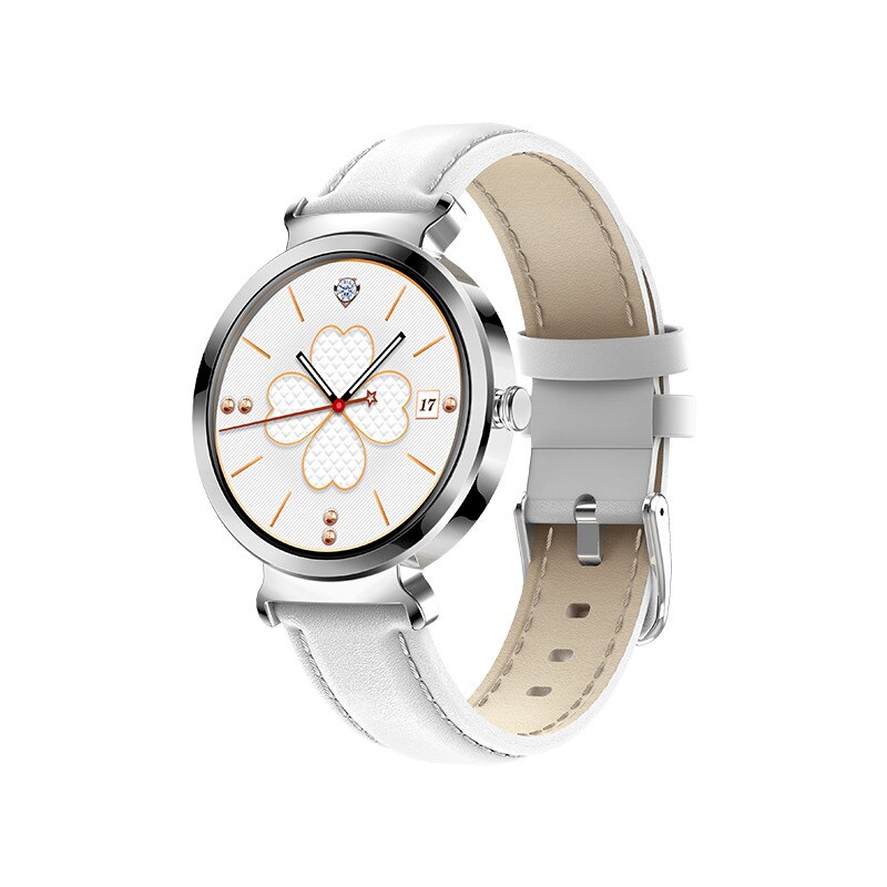 Smartwatch dama de ultima generatie TKY-SD1 curea din piele alba - eMAG.ro