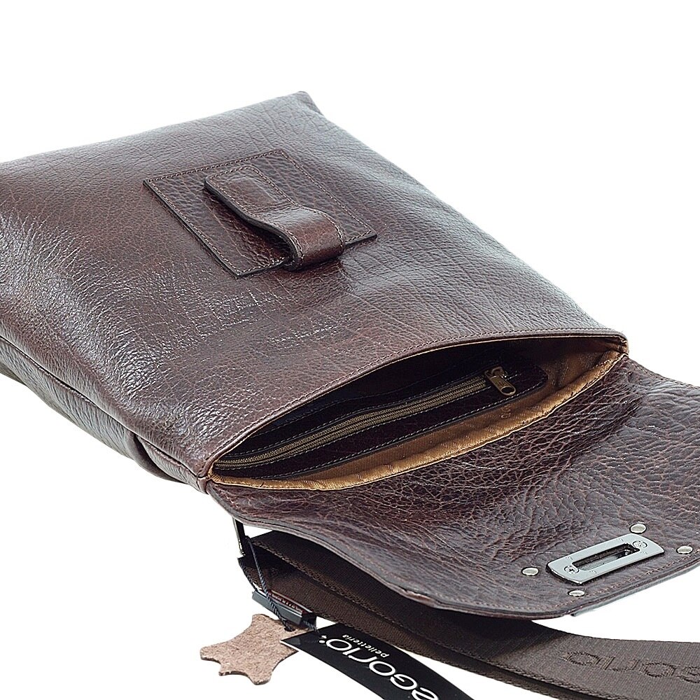 Geanta de umar barbati, DI GREGORIO, piele naturala, maro, Suveran ...