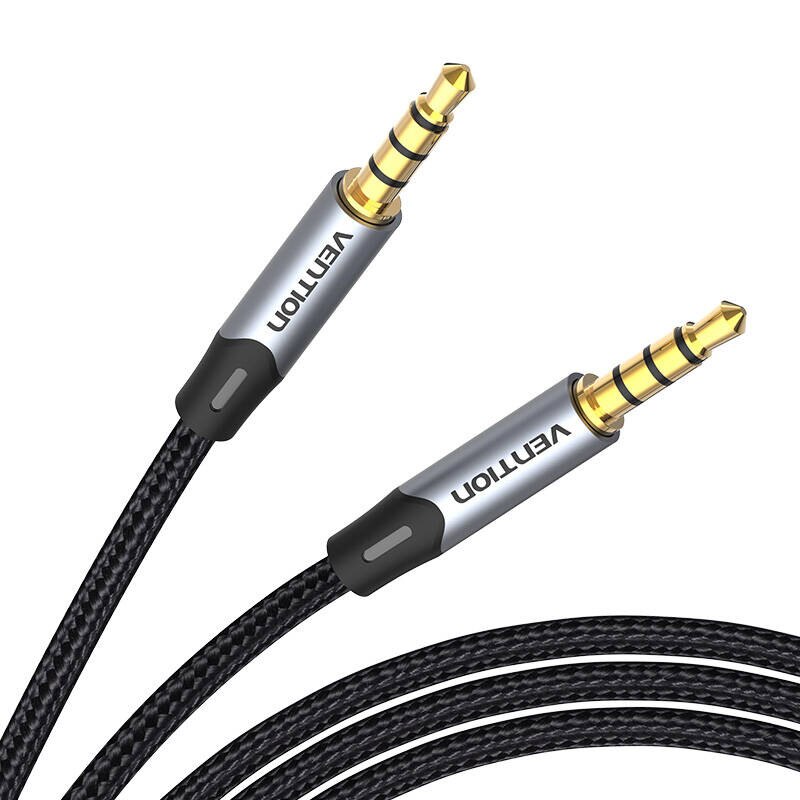 Cablu audio Kabel TRRS 3,5 mm tata la tata Aux 1,5 m Vention BAQHG ...