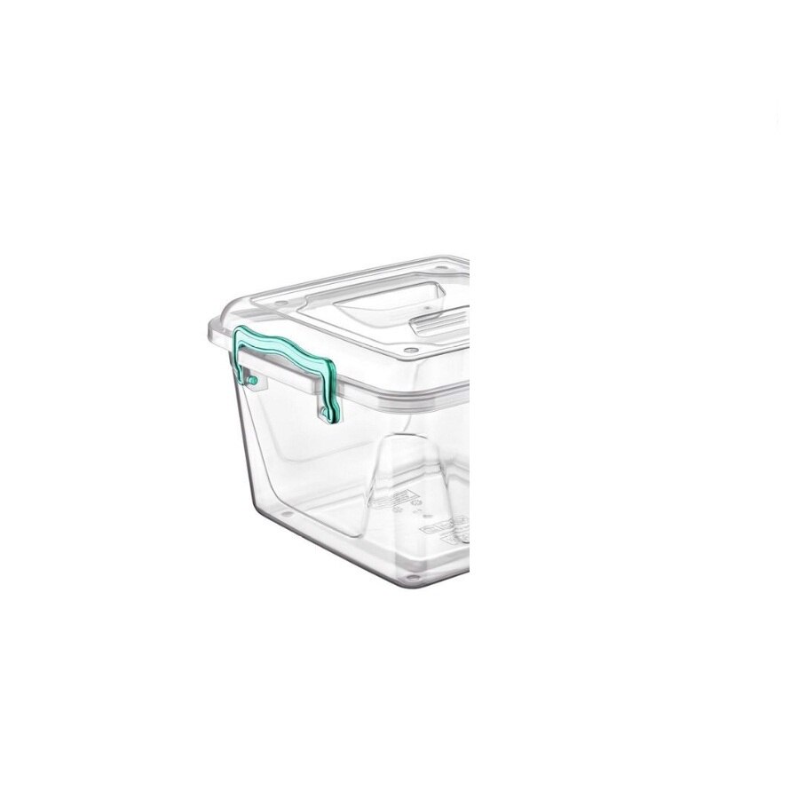 Set 4 cutii de depozitare cu capac, transparente, 26x25x18 cm - eMAG.ro