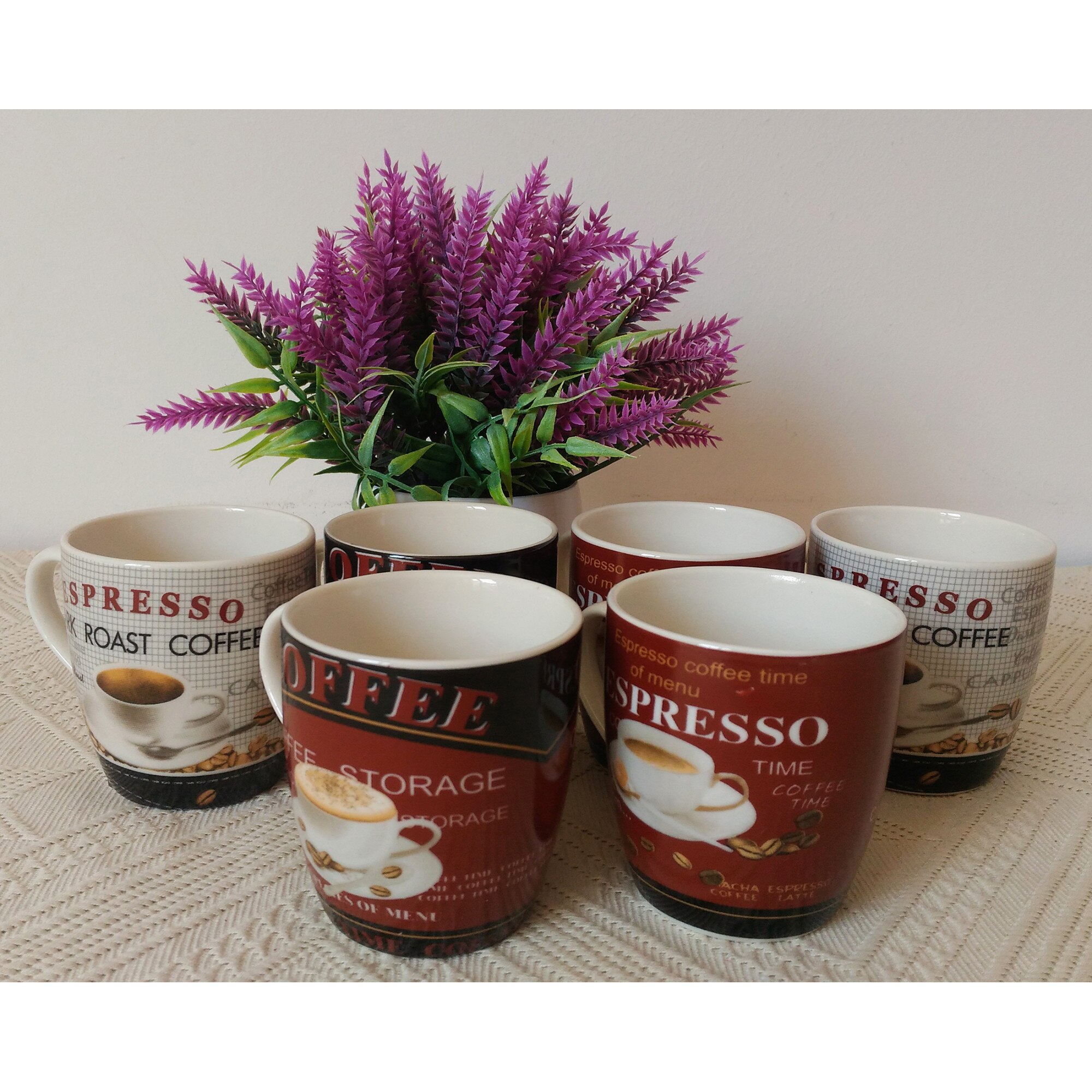 Set 6 Cani Cafea, Ceramica, 200 ml - eMAG.ro