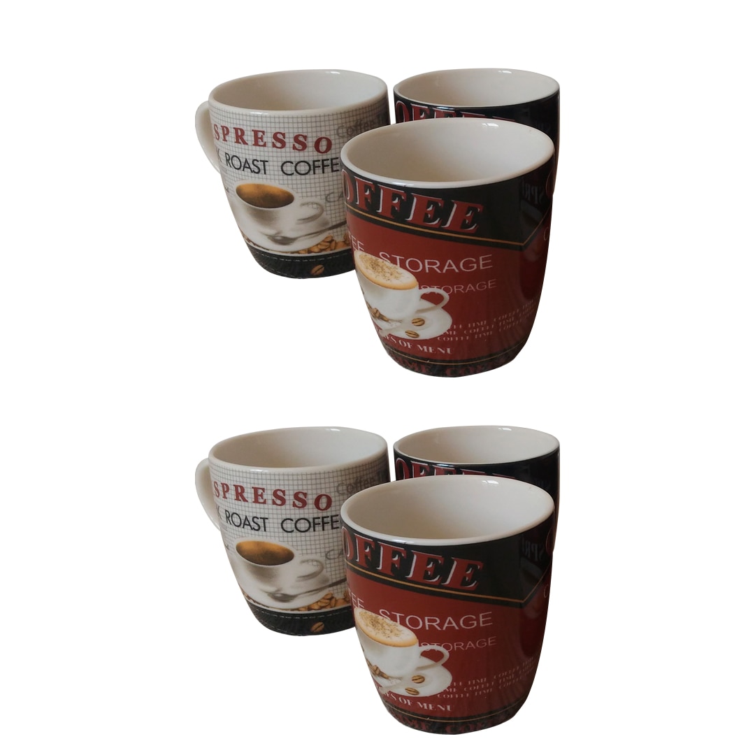 Set 6 Cani Cafea, Ceramica, 200 ml - eMAG.ro