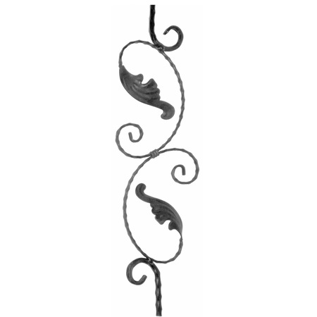 Panou decorativ fier forjat 800x220mm, PN 023, confectionat din ...