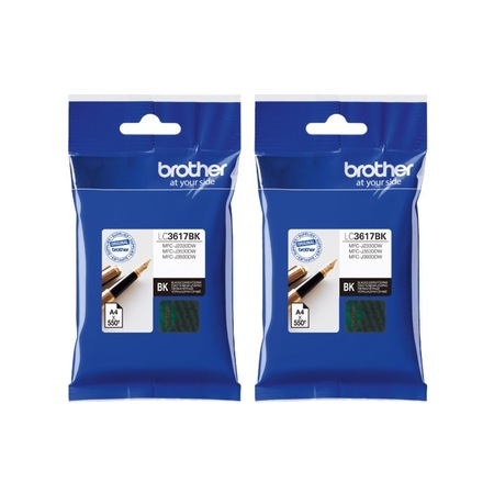 Set Cartus cerneala Brother, 2x LC3617BK Negru 4800 pagini - eMAG.ro