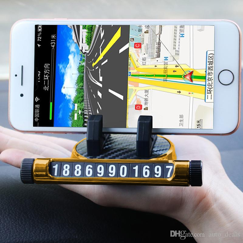 Suport telefon MRG MXY168, Pentru masina, Cu placuta numar telefon ...