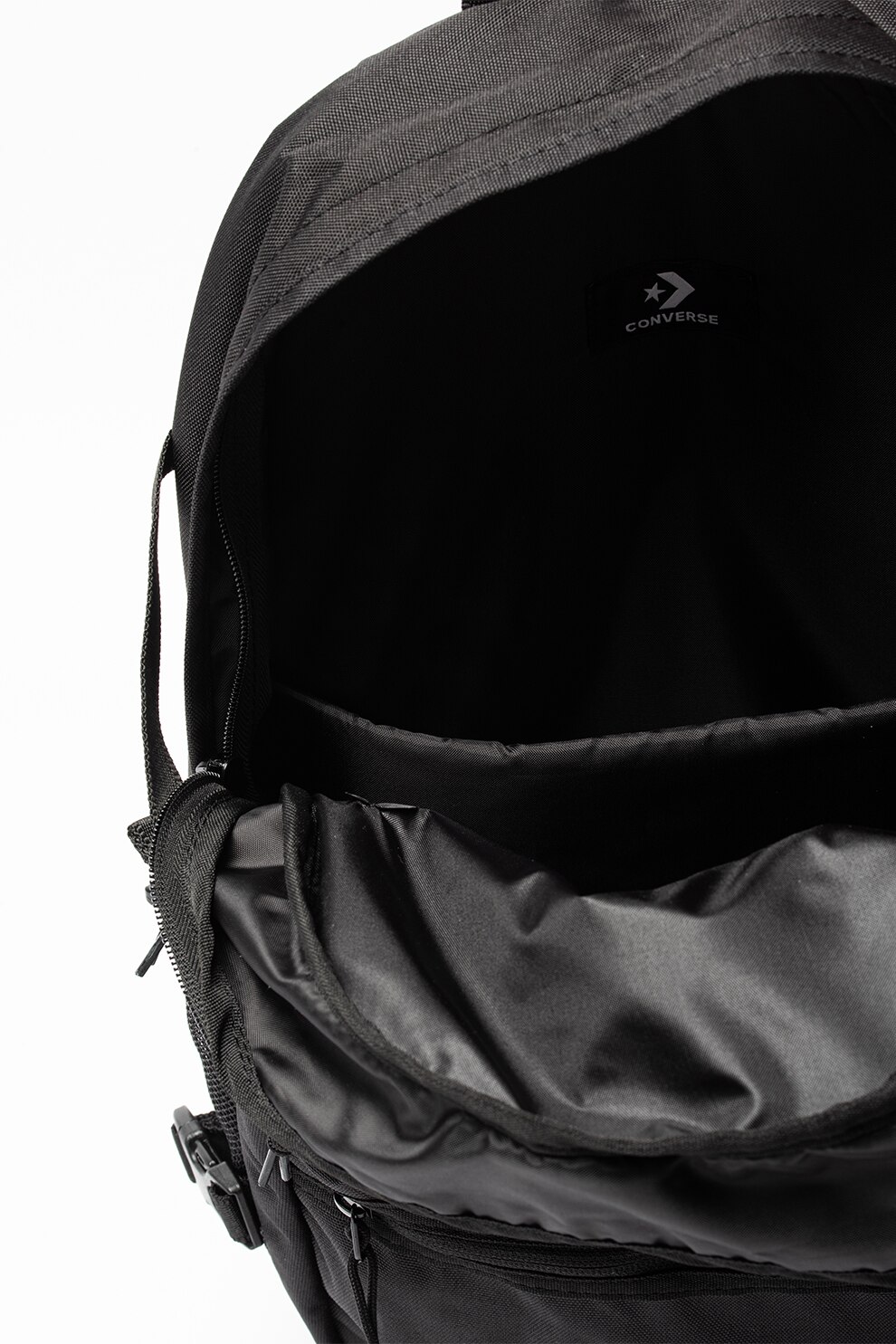 Converse, Rucsac unisex cu buzunare multiple Straight Edge, Negru - eMAG.ro