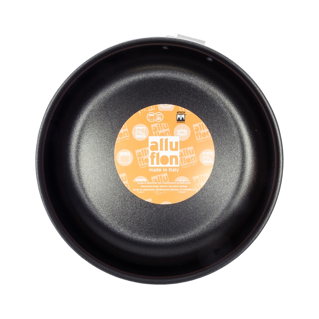 Tava copt tort Alluflon Costanza, Aluminiu, Antiaderenta, Negru, 24 cm ...