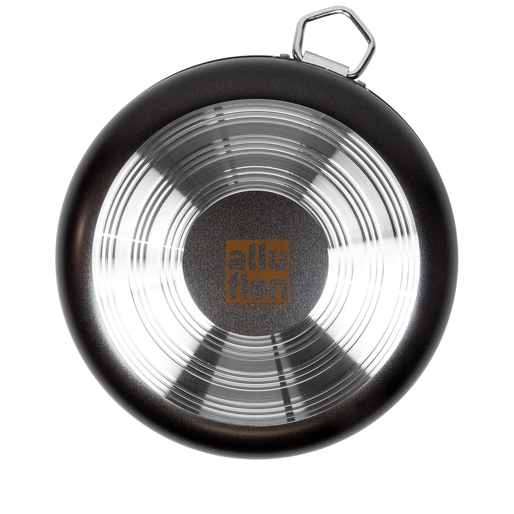 Tava copt tort Alluflon Costanza, Aluminiu, Antiaderenta, Negru, 24 cm ...