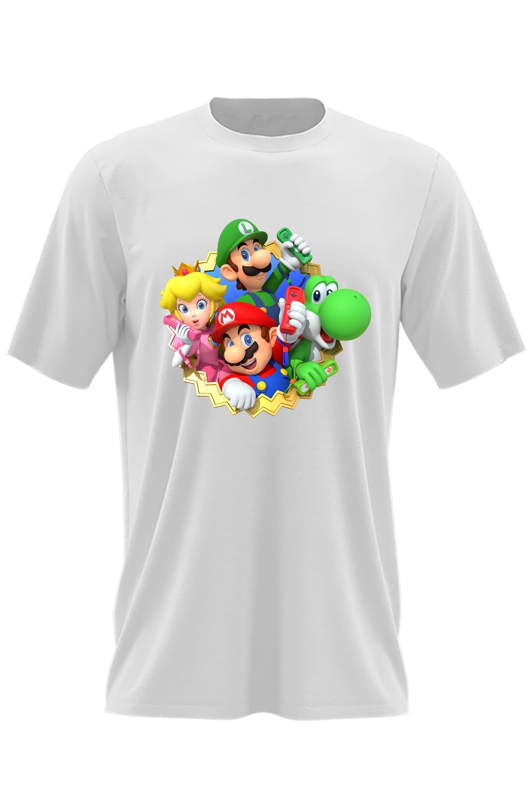 Férfi Póló Super Mario Bros All Team 3D Odyssey Game, Fehér, M méret ...