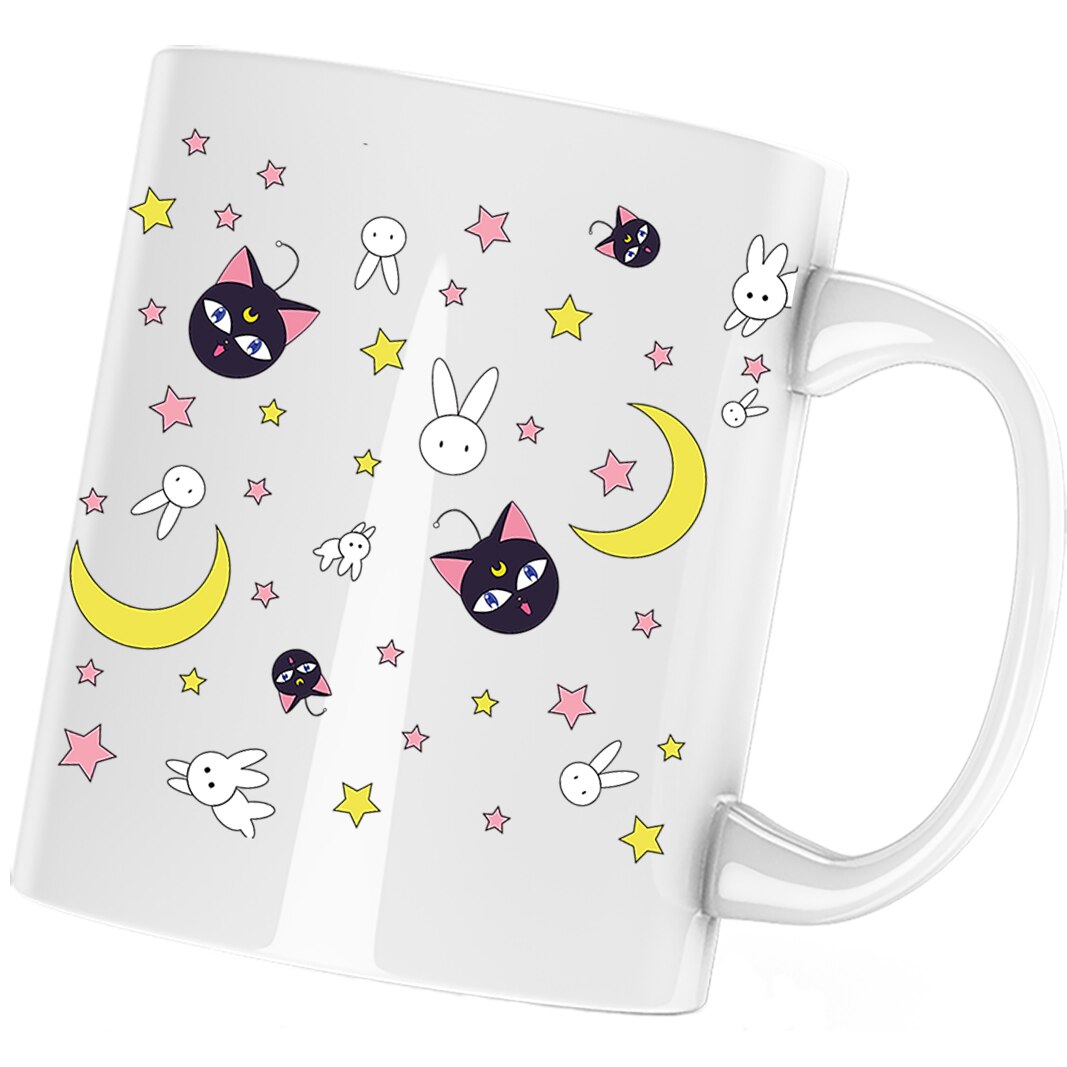 Чаша, Sailor Moon Rabbit, Звезди, 330 мл, Бял - eMAG.bg