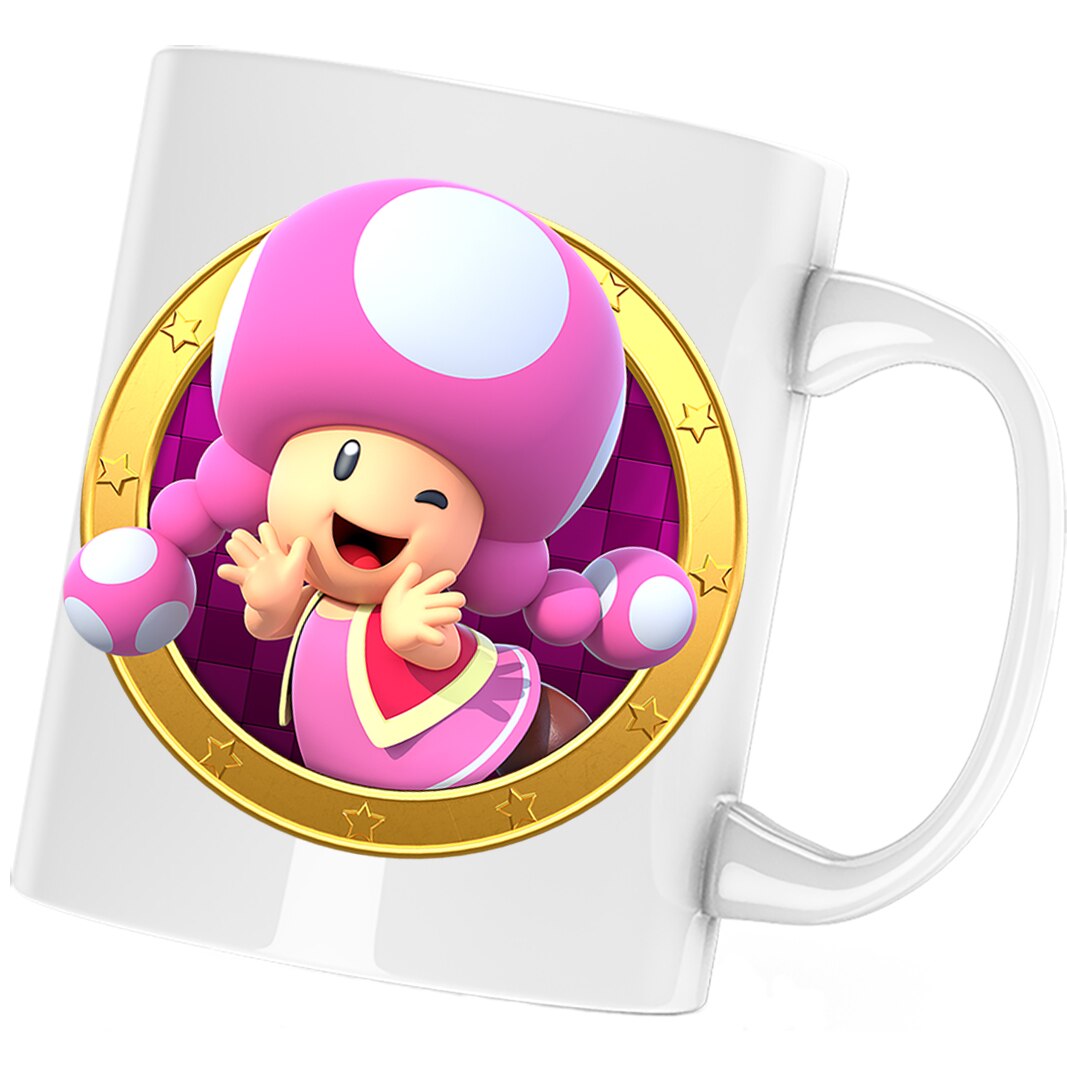 Чаша Super Mario Bros Star Rush Toad 3D, Бял, 330 мл - eMAG.bg