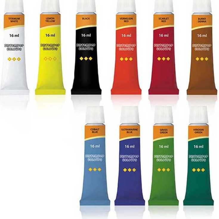 Tempera S-cool 16 ml, 10 culori/set - eMAG.ro