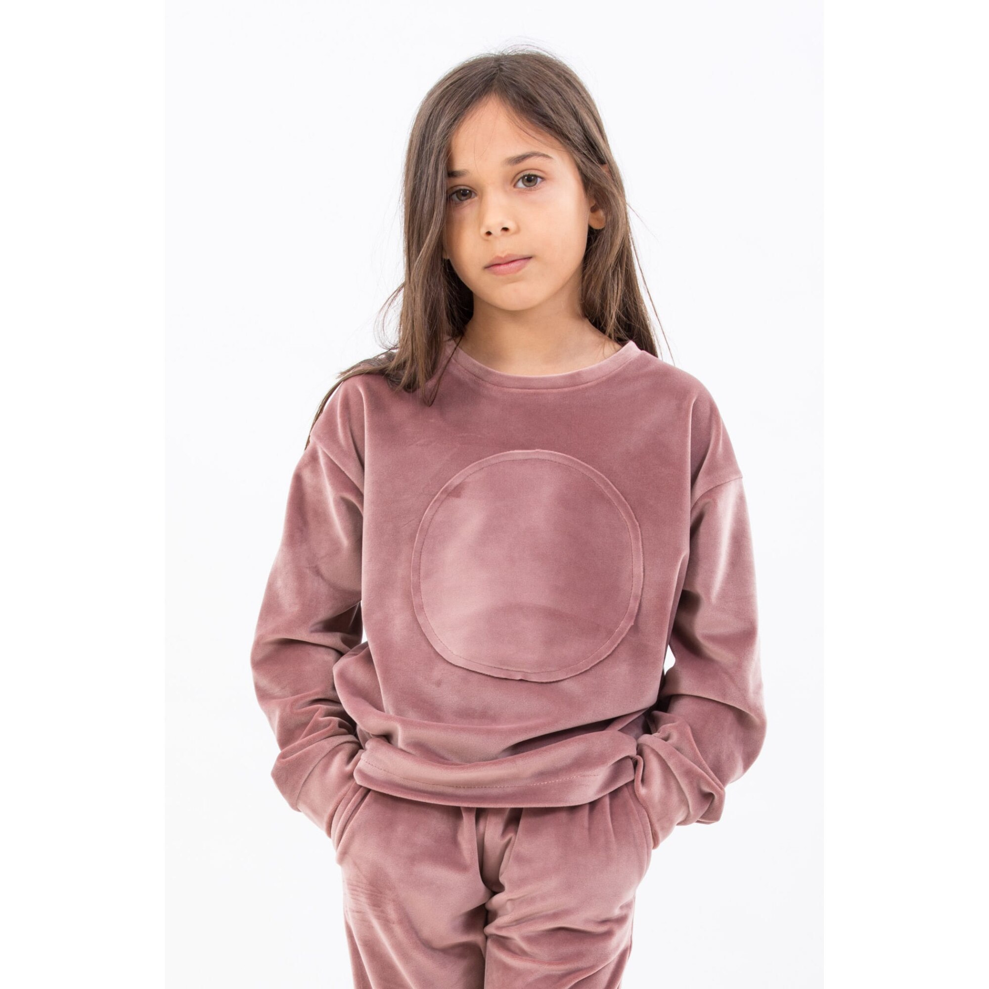 Bluza copii Different Kids, Soft Pink Velvet, catifea roz, 12 ani - eMAG.ro