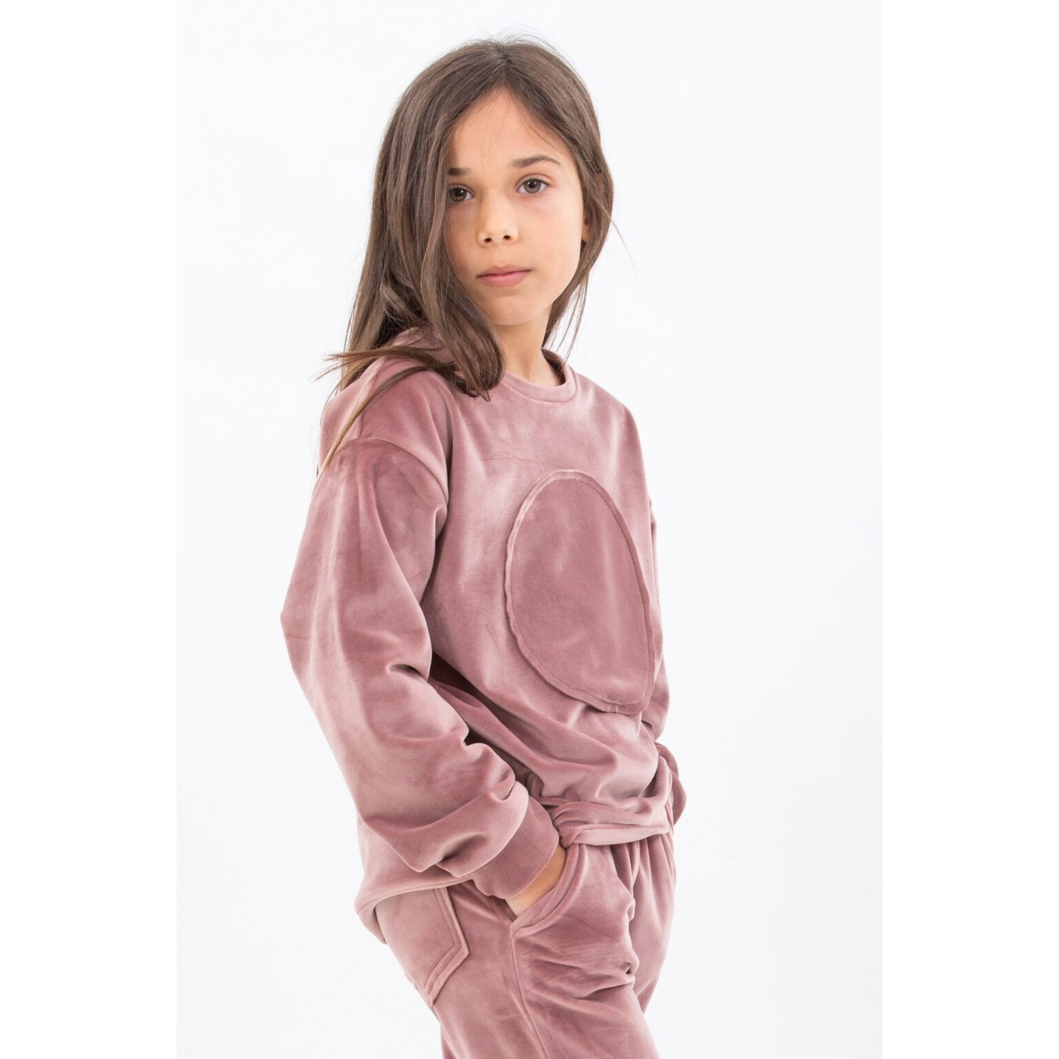 Bluza copii Different Kids, Soft Pink Velvet, catifea roz, 12 ani - eMAG.ro