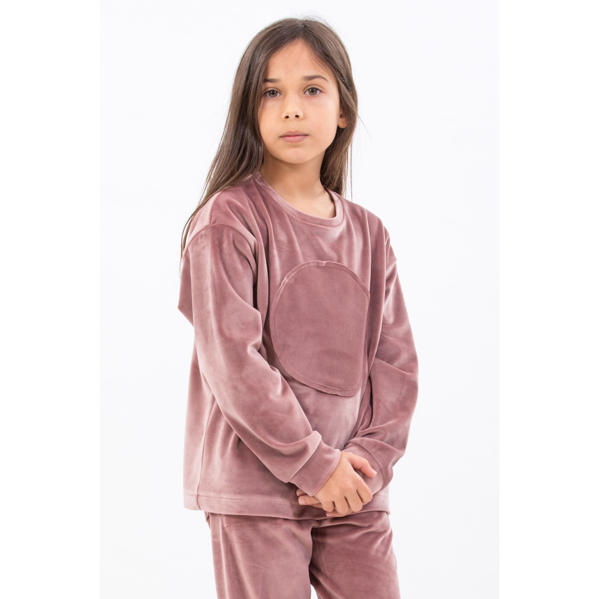 Bluza copii Different Kids, Soft Pink Velvet, catifea roz, 12 ani - eMAG.ro