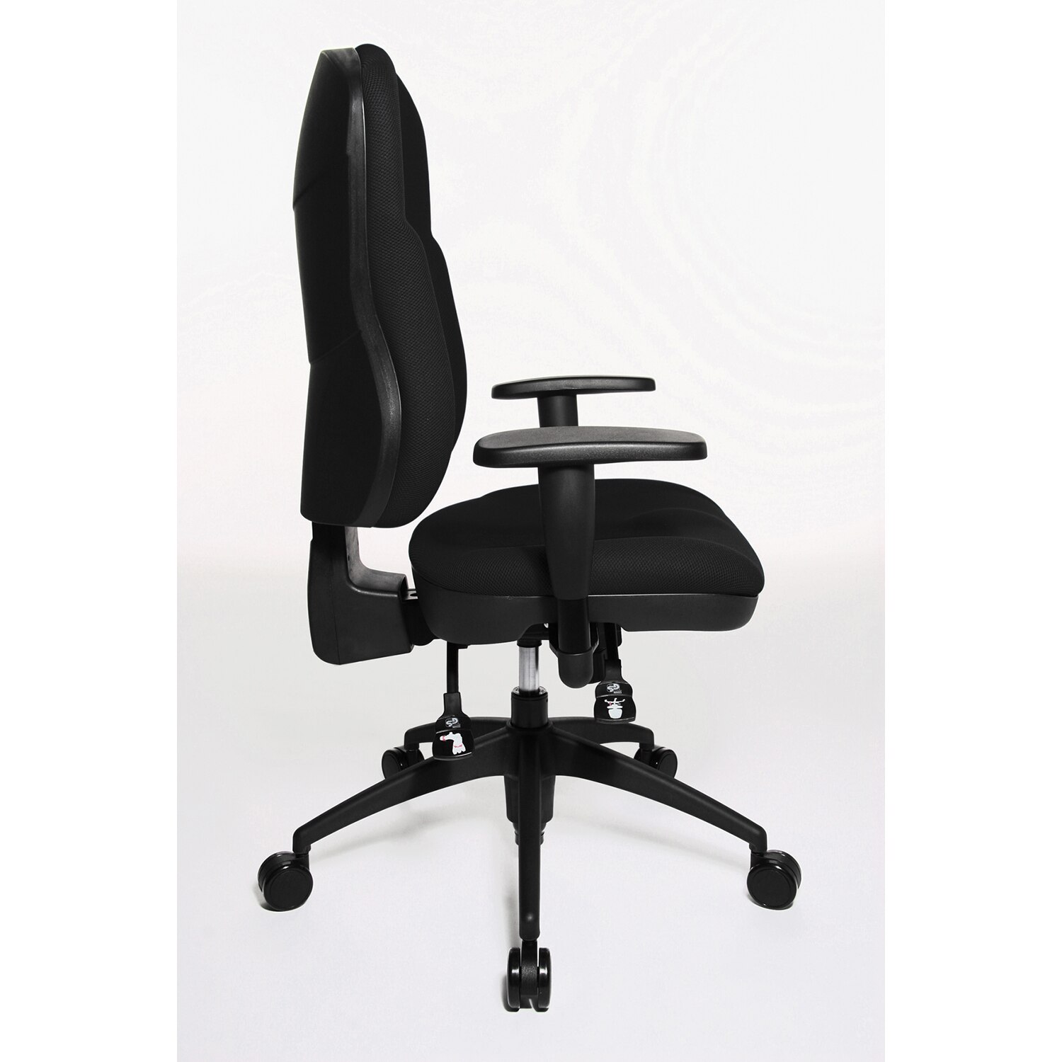 Scaun pivotant, Topstar, cu cotiera reglabila pe inaltime, negru - eMAG.ro