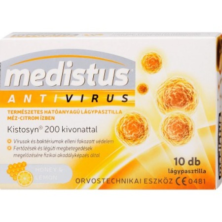 Medistus antivirus lágypasztilla méz-citrom ízben 10 db - eMAG.hu