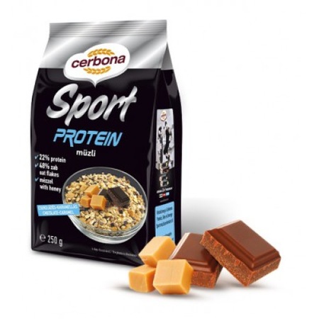 Cerbona sport protein csokis-karamellás müzli 250 g - eMAG.hu