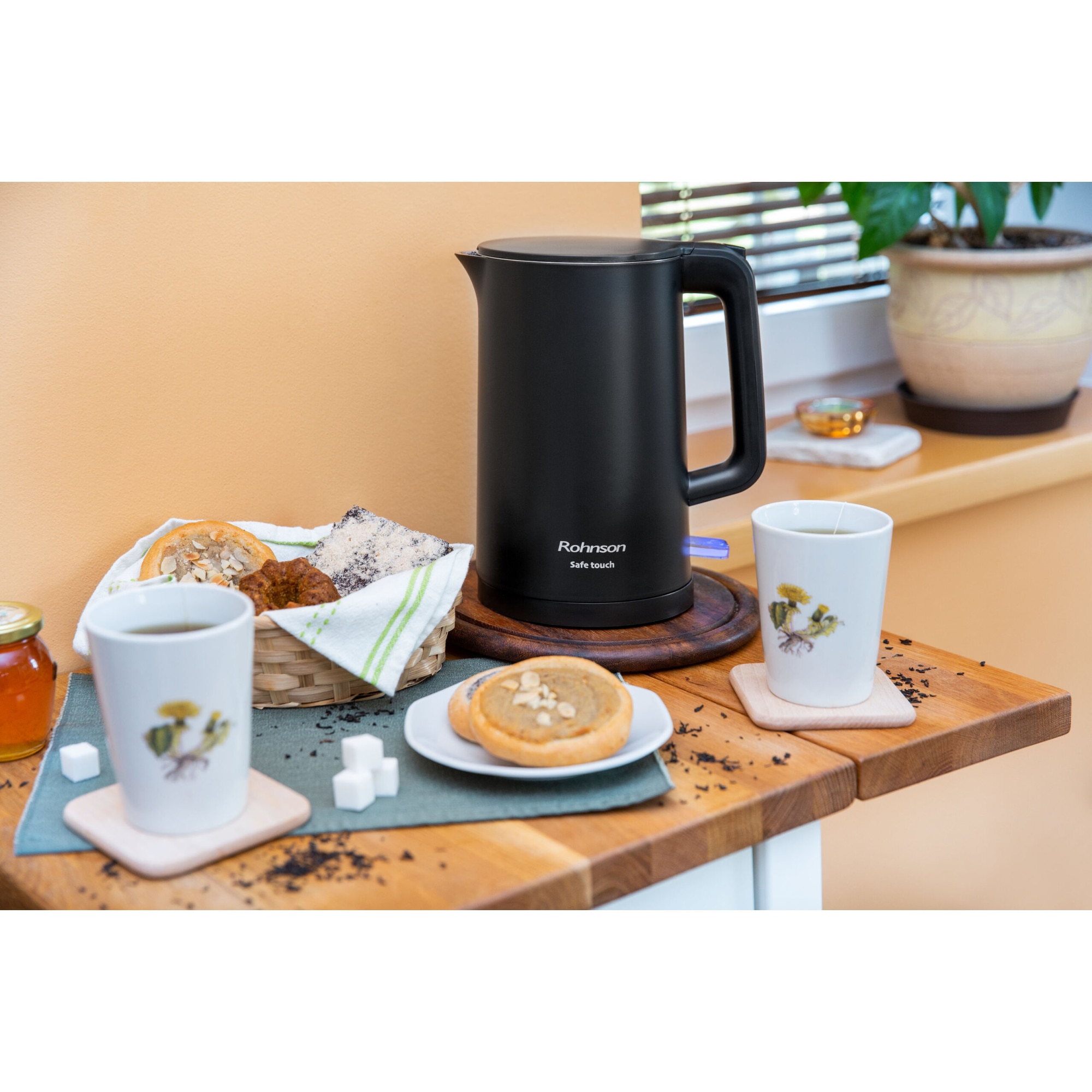 Fierbator electric Rohnson R7520 Easy Touch, 2200W, 1.7L, 45-75° - eMAG.ro