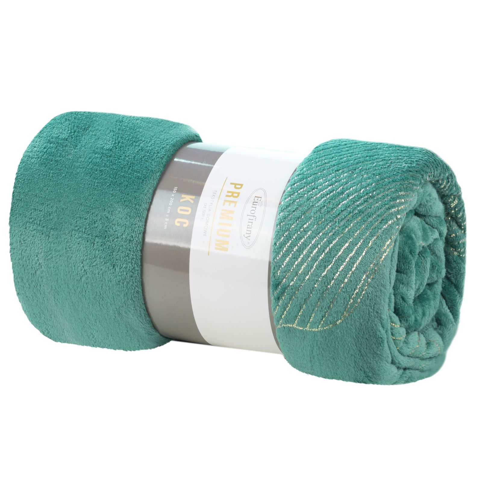 Cuvertura de Pat, Patura pled, Eurofirany, 150X200, GINKO1, Turcoaz ...