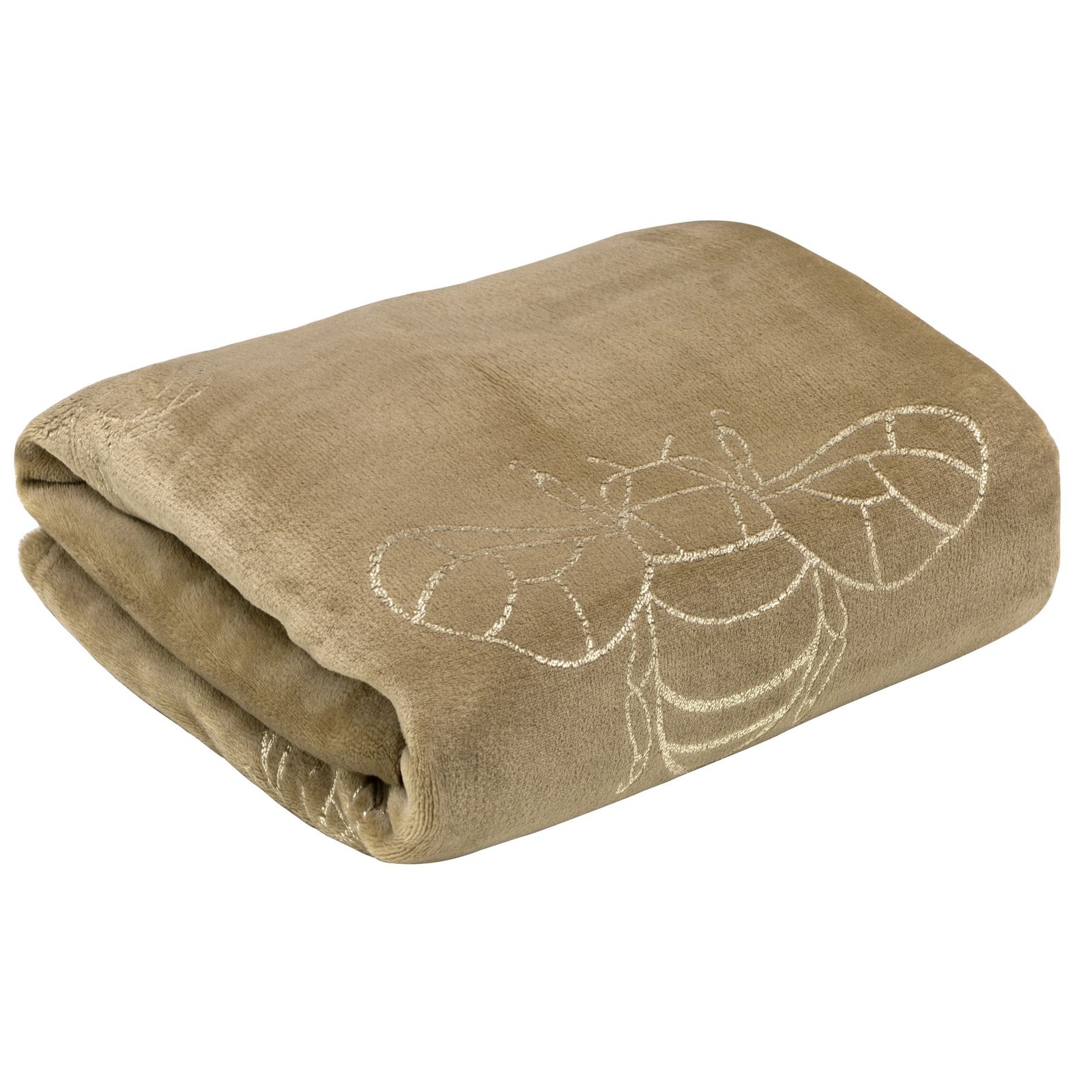 Cuvertura de Pat, Patura pled, Eurofirany, 150X200, STELA, Bej inchis ...