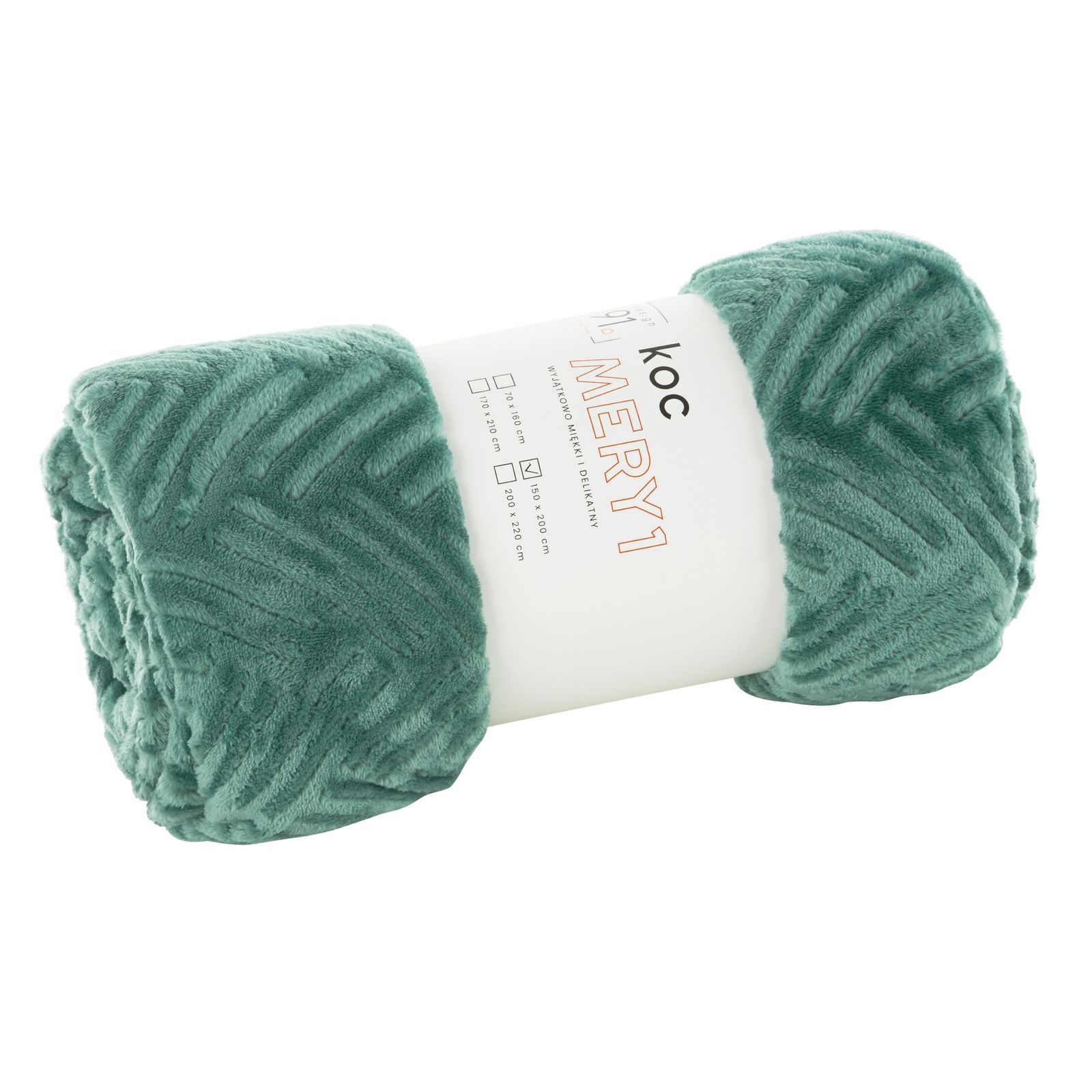 Cuvertura de Pat, Patura pled, Eurofirany, 150x200, MERY1, Turcoaz ...