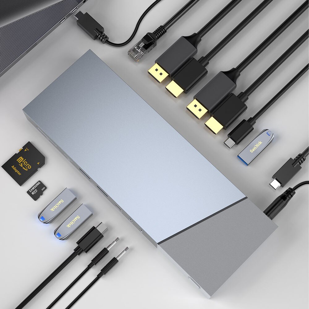 Docker Silkase type C gen 2 input, multi port usb C gen 2/DisplayPort ...